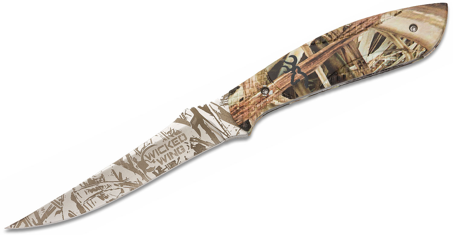 Browning Wicked Wing Featherweight Fixed Blade Knife 4.375" Camo ...