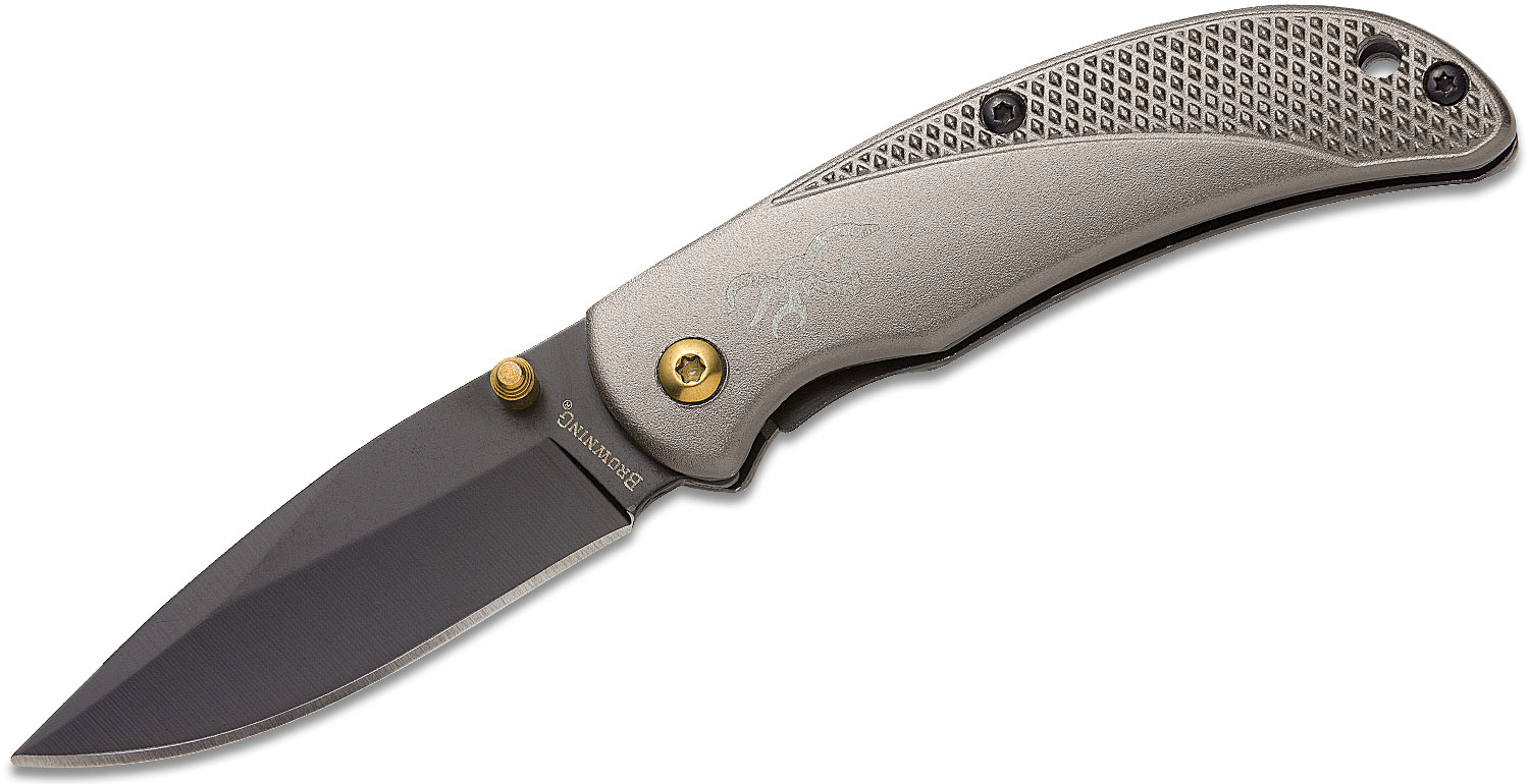 Browning Prism III Folding Knife 2.38" Black Drop Point Blade, Carbon ...