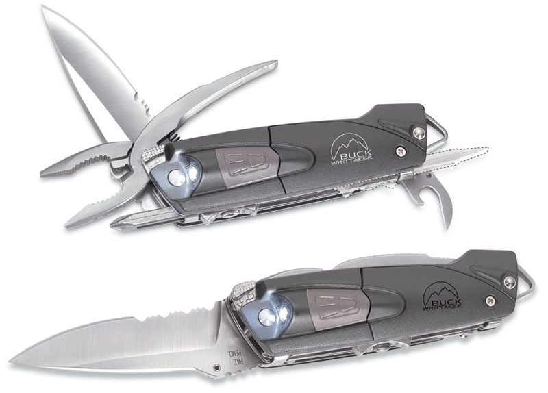 Buck X-Tract Platinum Body LED Light Multi-Tool 3" Blade Nylon Sheath ...