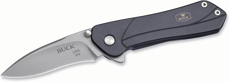 Buck 014 Lux Select Folding Knife 2-1/2" 420HC Plain Blade, Steel ...