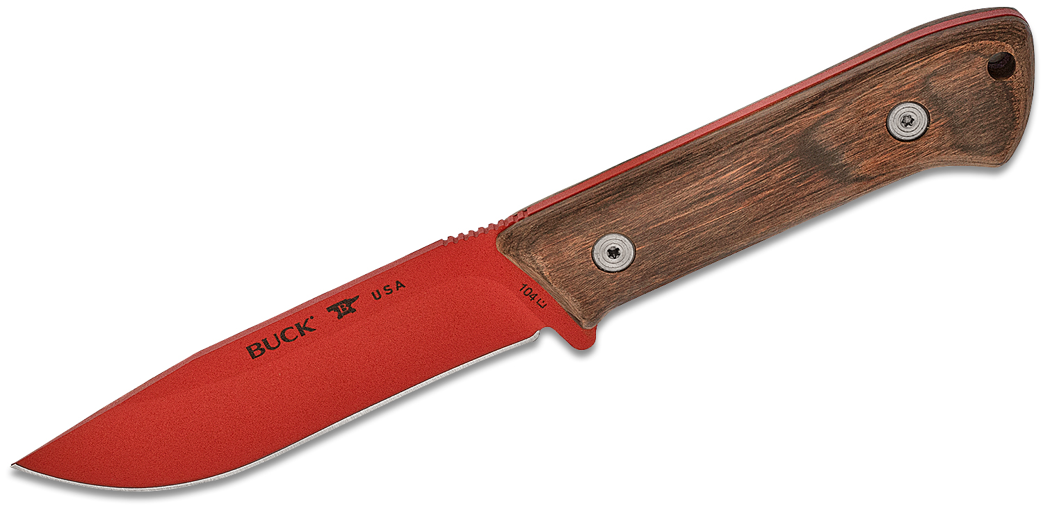 Buck 104 Compadre Camp Knife Fixed 4.5" Blade, Heritage Walnut ...