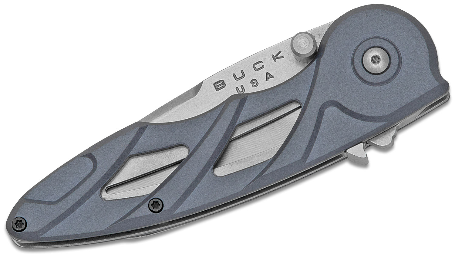 Buck 290 Rush Assisted 2-1/2" Blade, Blue Aluminum Handles (0290BLS1 ...