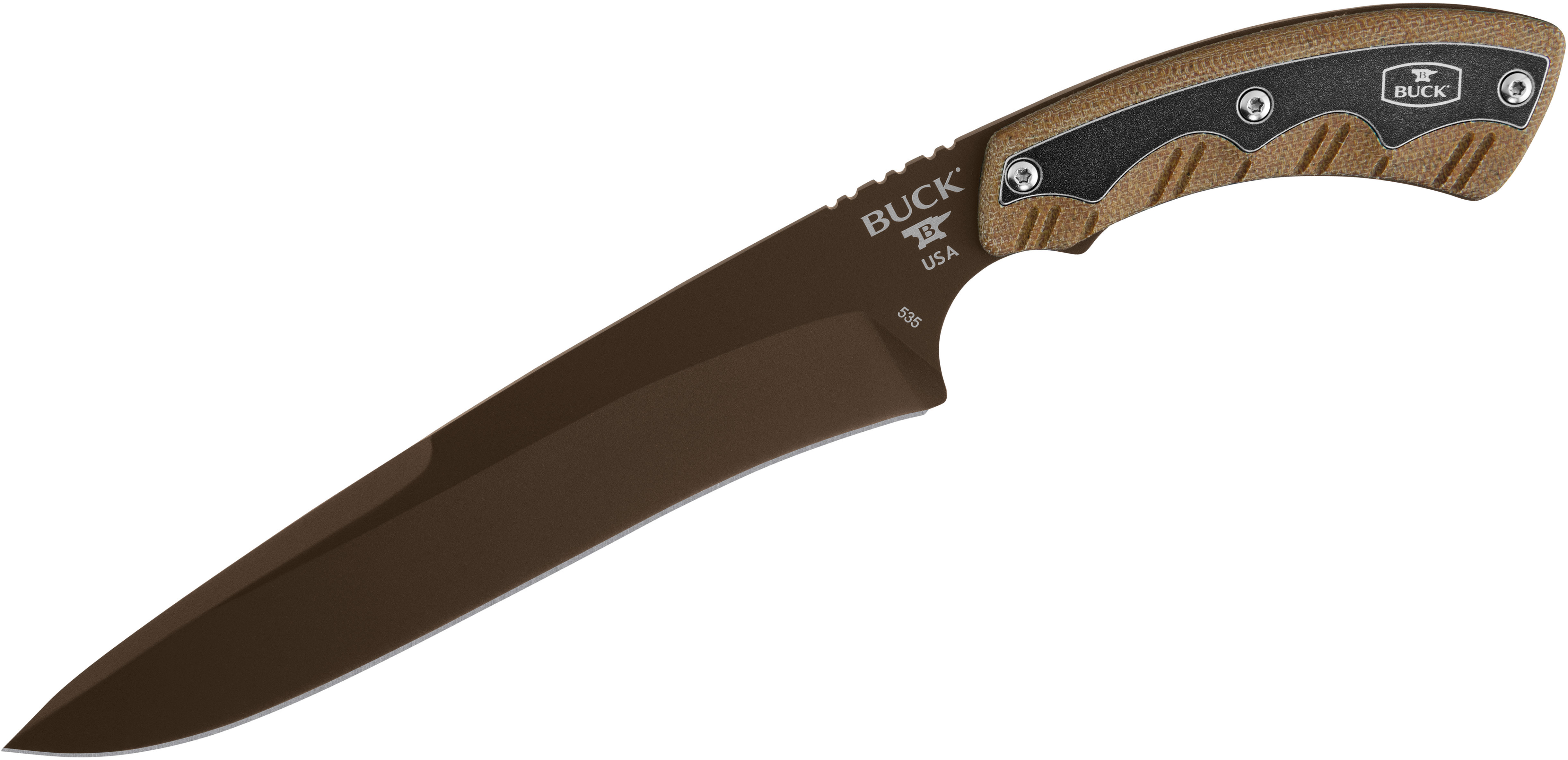Buck 535 Open Season Moose Skinner Fixed 8" Brown S35VN Plain Blade ...