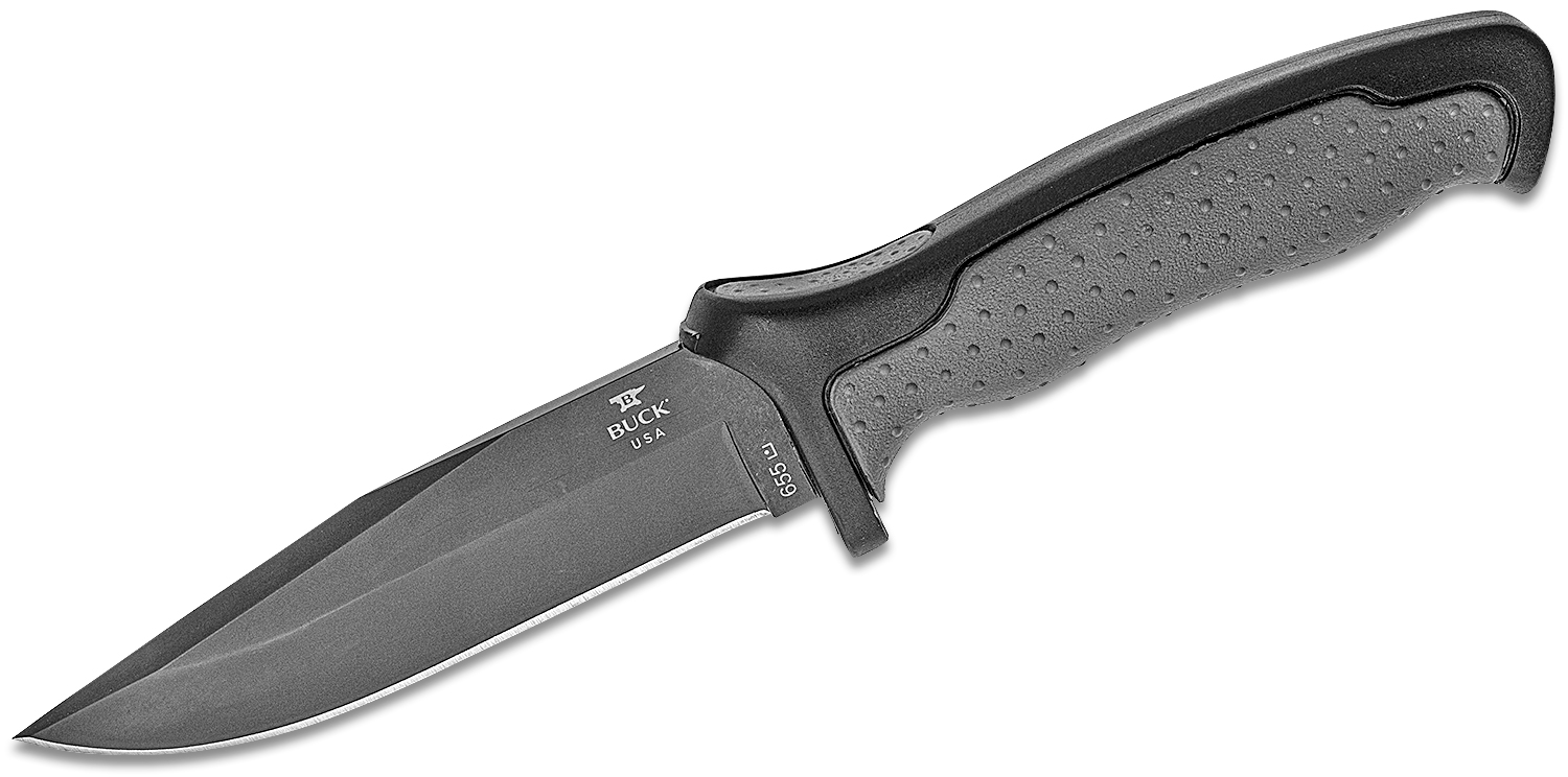 Buck 655 Nighthawk Fixed Blade Knife 4.875" 420HC Black Cerakote Clip ...