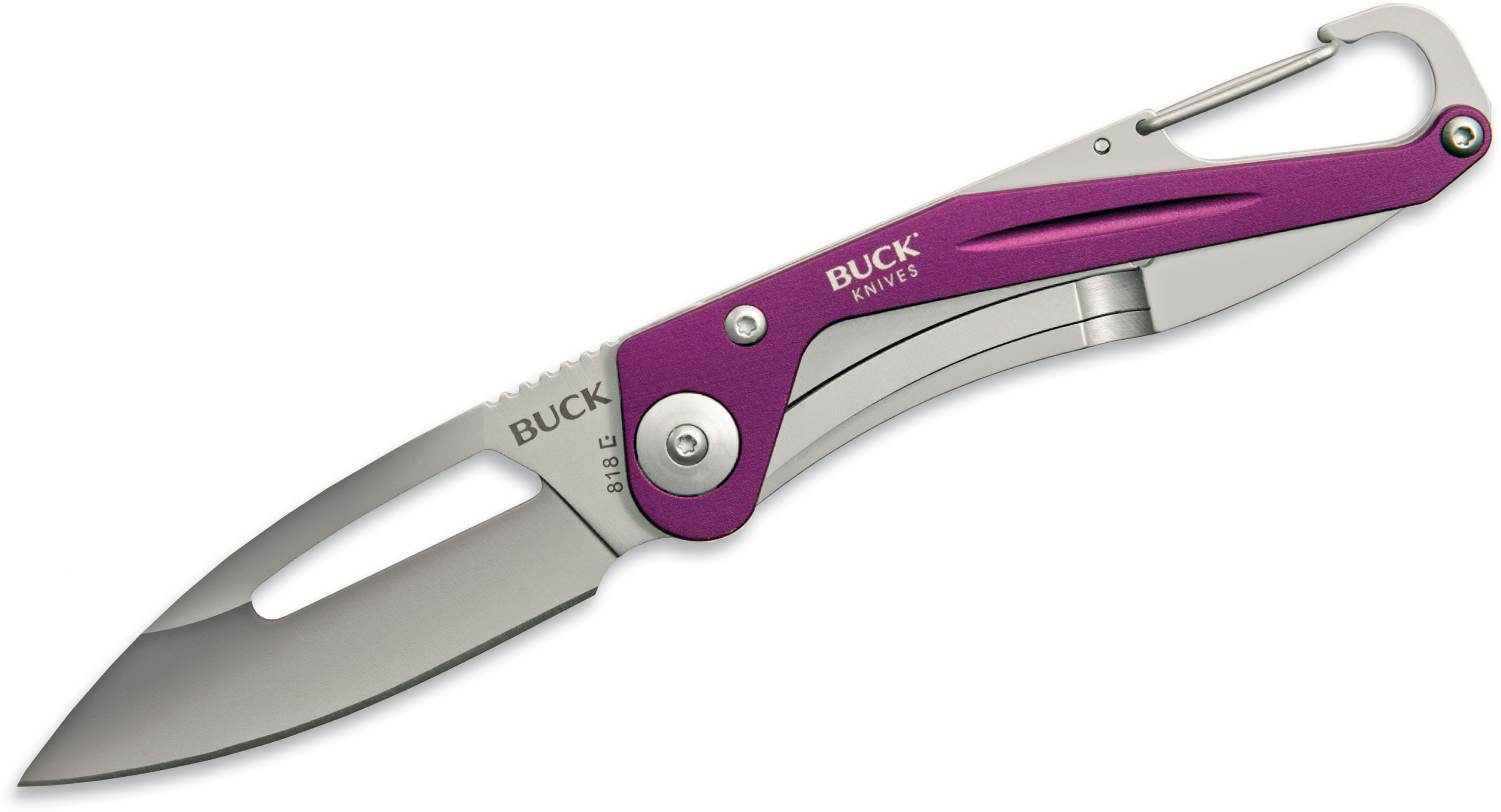 Buck 818 Apex Folding Knife 2.62" Bead Blast Plain Blade, Purple ...