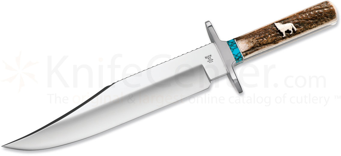 Buck WBC Wilde Bill Cody "Wolf Spirit" Bowie Knife Fixed 7-1/2 ...