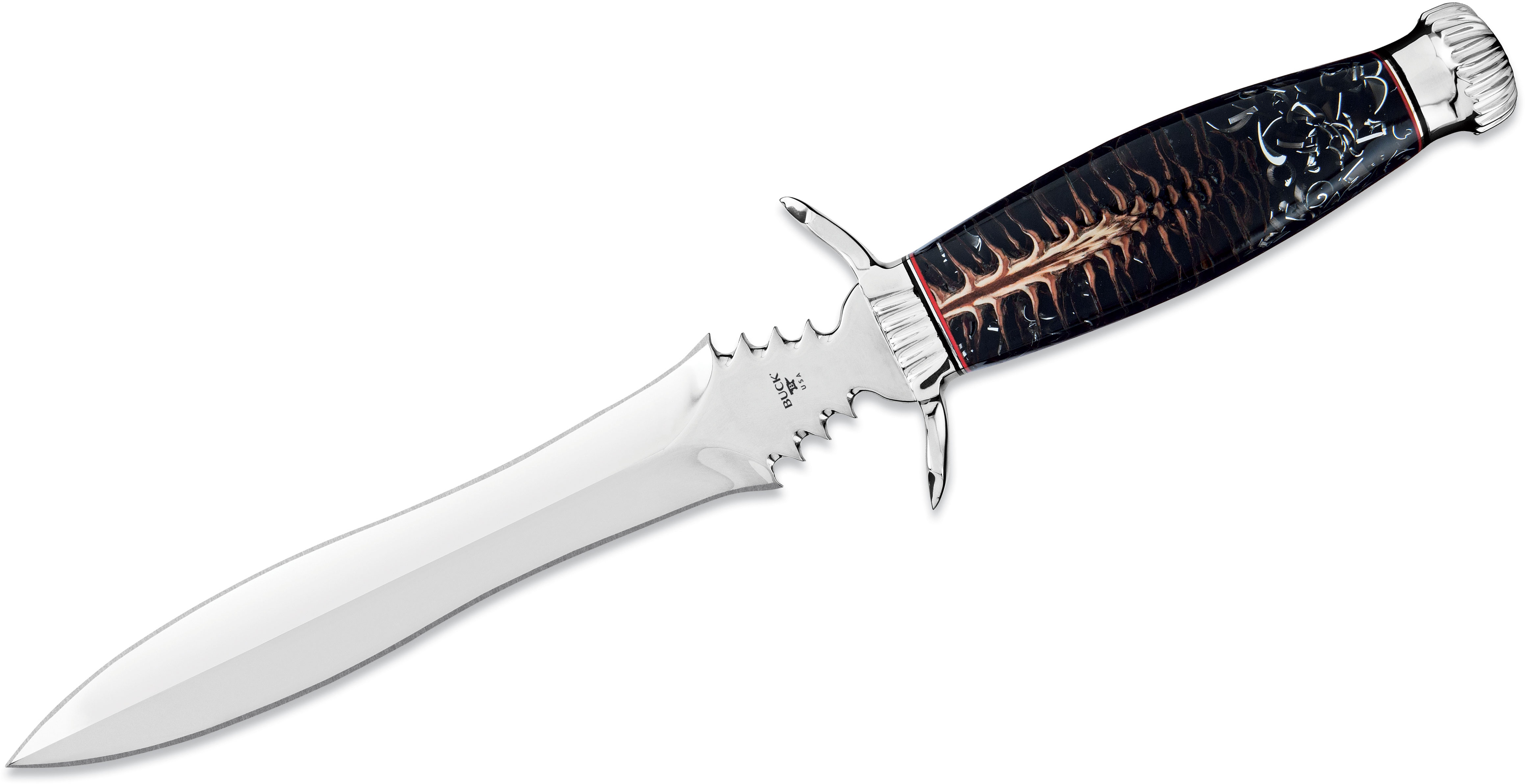 Buck 981 Conifer Dagger Fixed 7.75" Mirror Polish Spear Point Blade ...