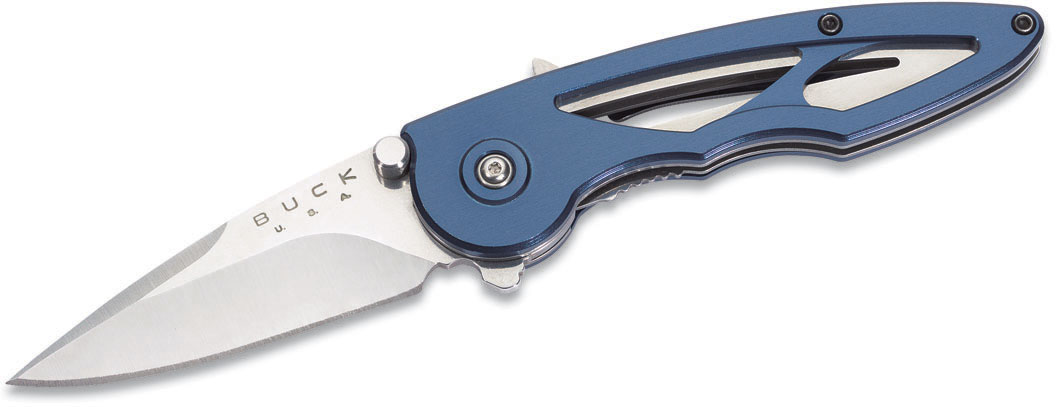 Buck 290 Rush Assisted Opener Midnight Blue Handle Plain Edge 2.5 ...