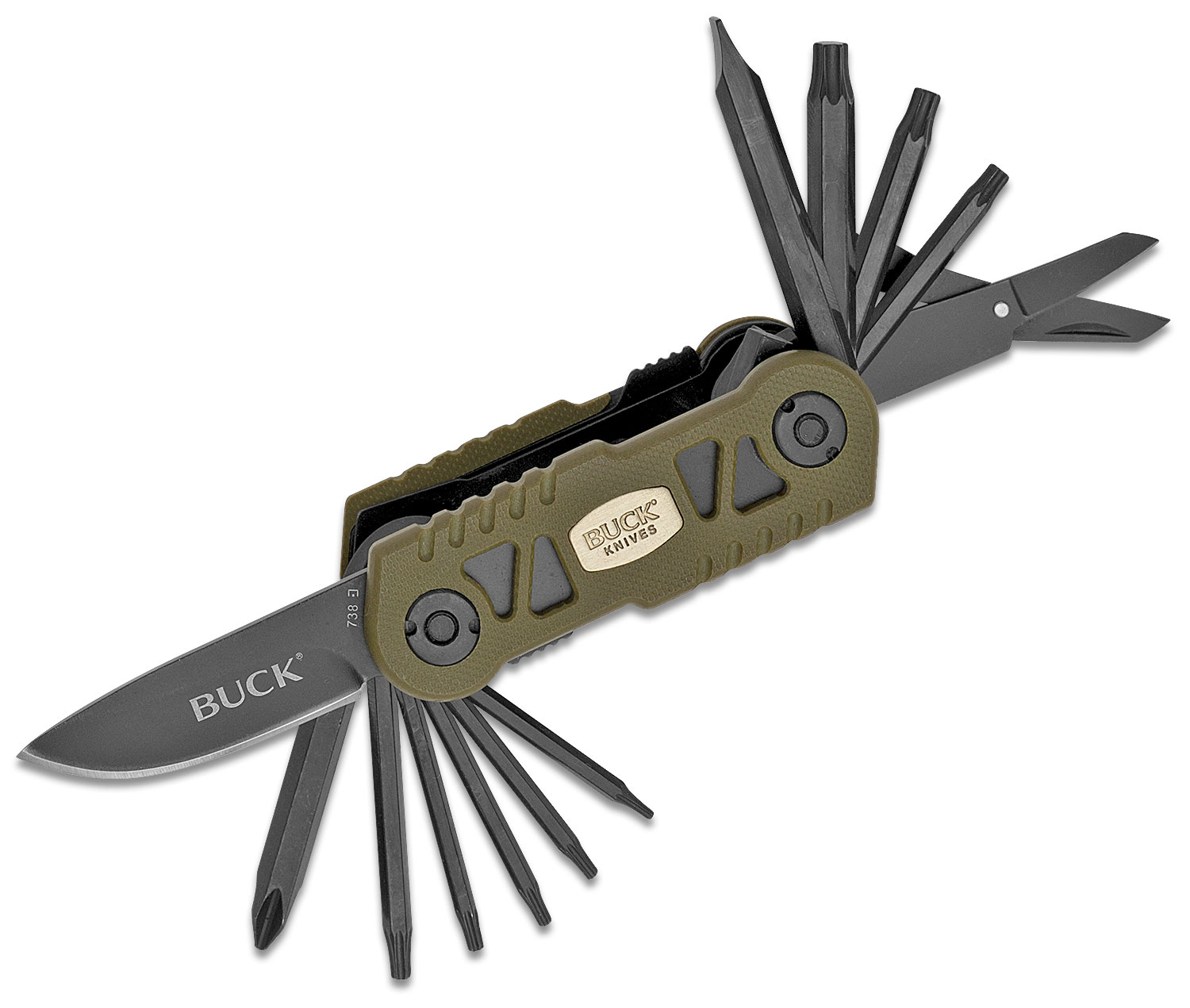 Buck VPACK738 Value Pack Bow TRX Multi-Tool 3.125" Closed, Green G10 ...