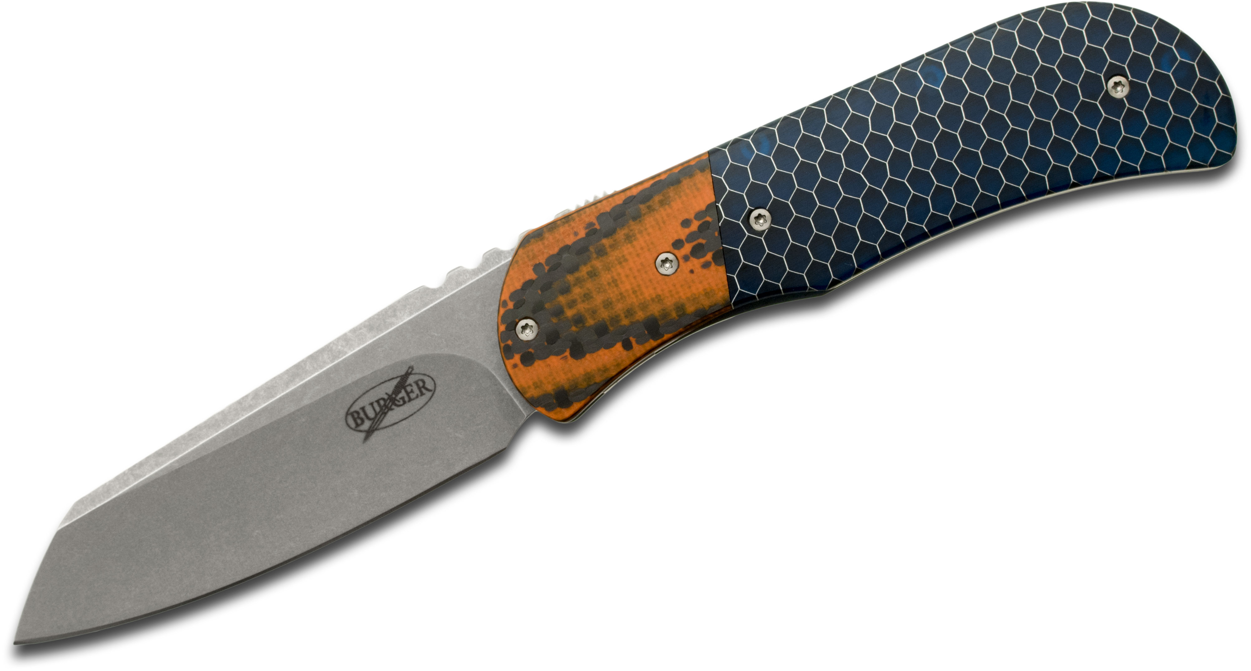 Trevor Burger Custom EXK Plus Front Flipper 2.75" N690 Sheepsfoot Blade ...