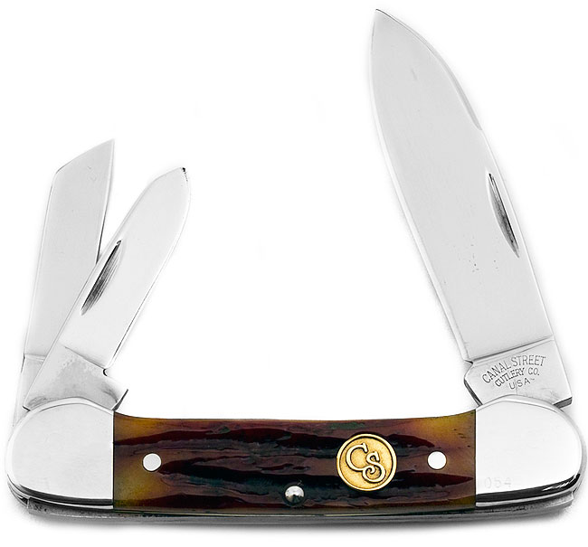 Canal Street Cutlery 3-1/2" Three Blade Cannitler, D2 Blades, Amger ...