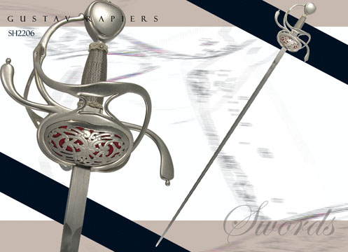 Gustav Fencing Rapier Forged High-Carbon Spring Steel Blades Leather ...