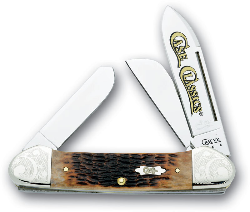 Case Classic® Gunboat Canoe 4-1/7" Jigged Bone Handle (6394 SS ...