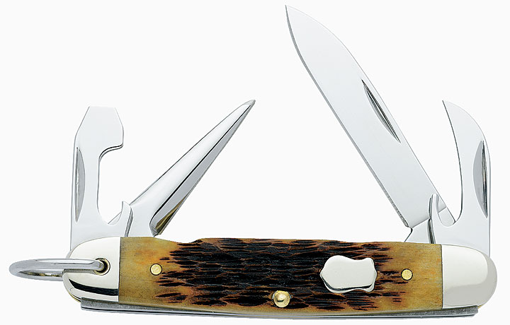 Case Brothers Junior Scout w/Antique Bone Stag 3-3/8" Handle (64090r ...