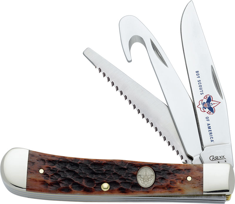 Case Boy Scouts of America Hunter Trapper 4-1/8" Closed (6354GS SS ...