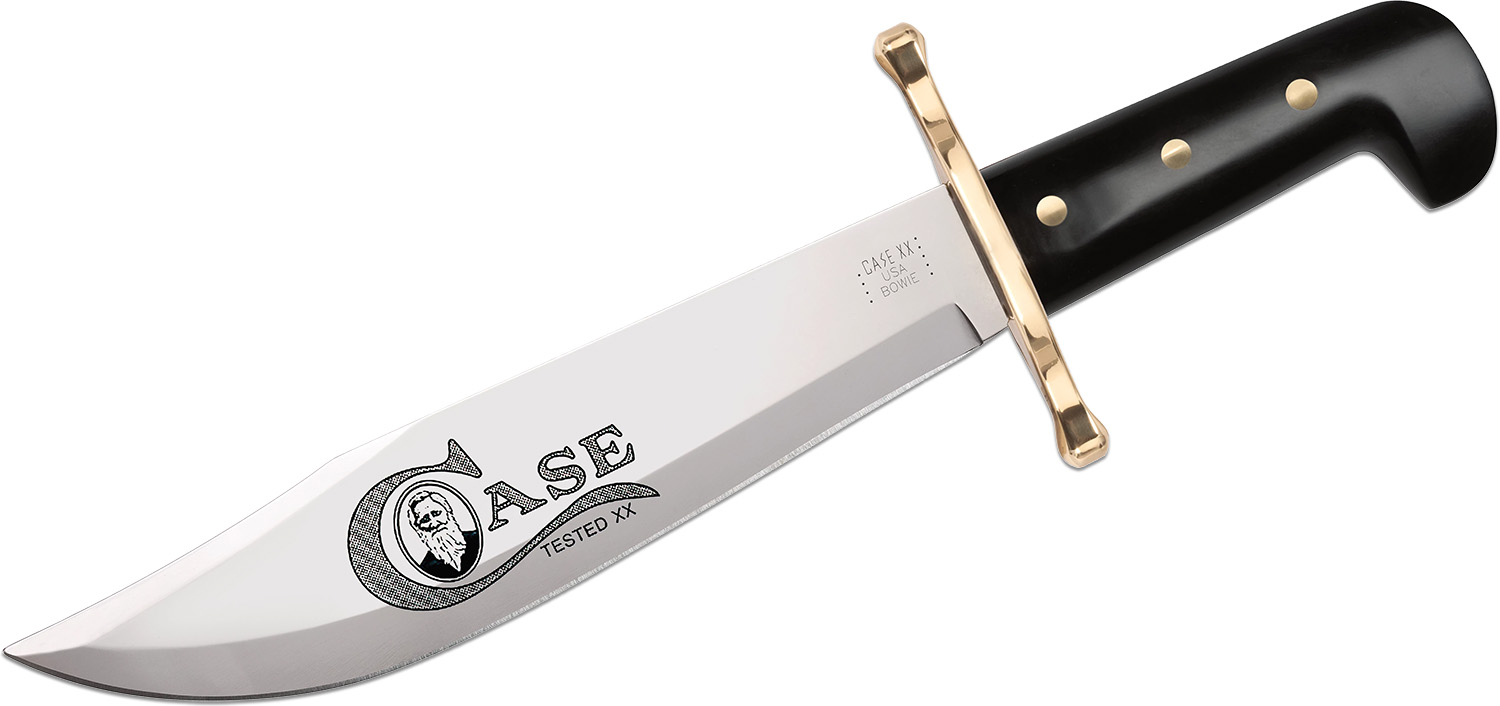 Case Bowie Black Handle With Etching of Job Case 9 I/2" blade ...