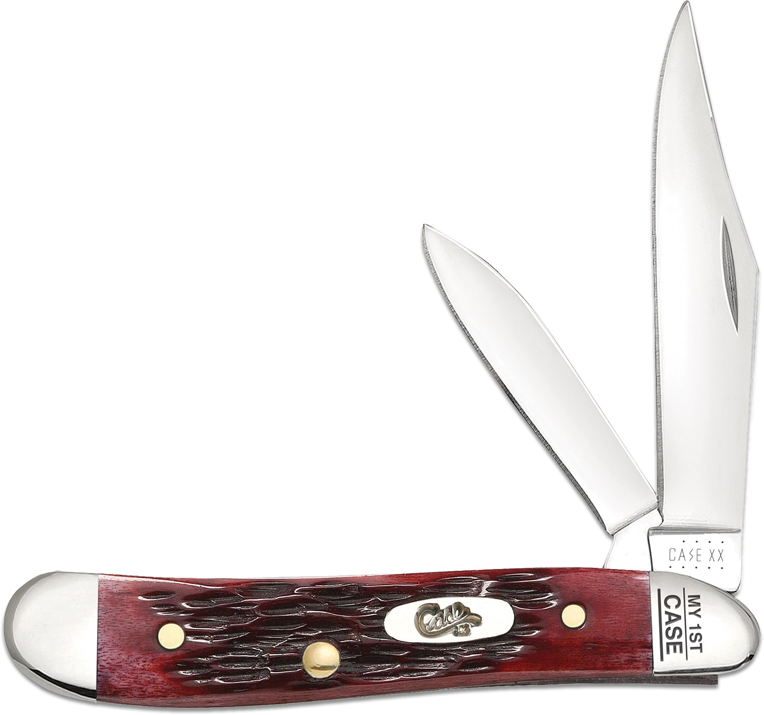 Case My First Case Pocket Worn Old Red Bone Peanut 2-7/8" Closed (6220 ...