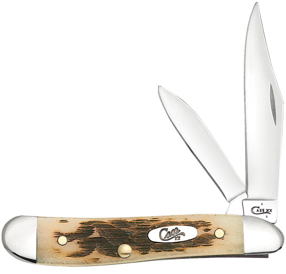Case Amber Bone Handle Peanut 2-7/8" Closed (6220 SS) - KnifeCenter - 00045