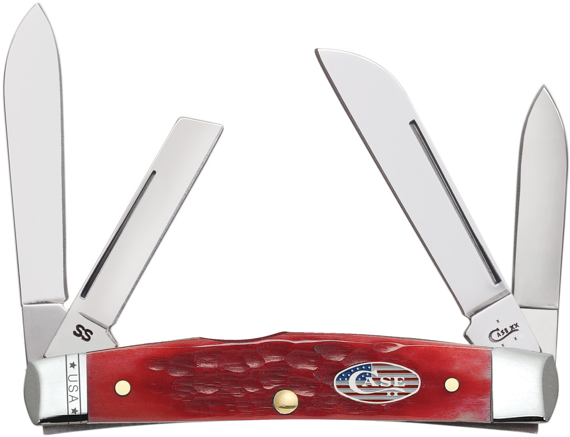 Case Dark Red Bone Medium Congress 3.625" Closed, 2017 SHOT Show ...