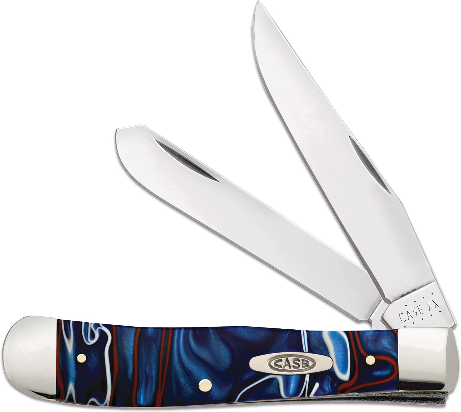 Case Kirinite Patriot Trapper 4-1/8" Closed (6254 SS) - KnifeCenter - 11200