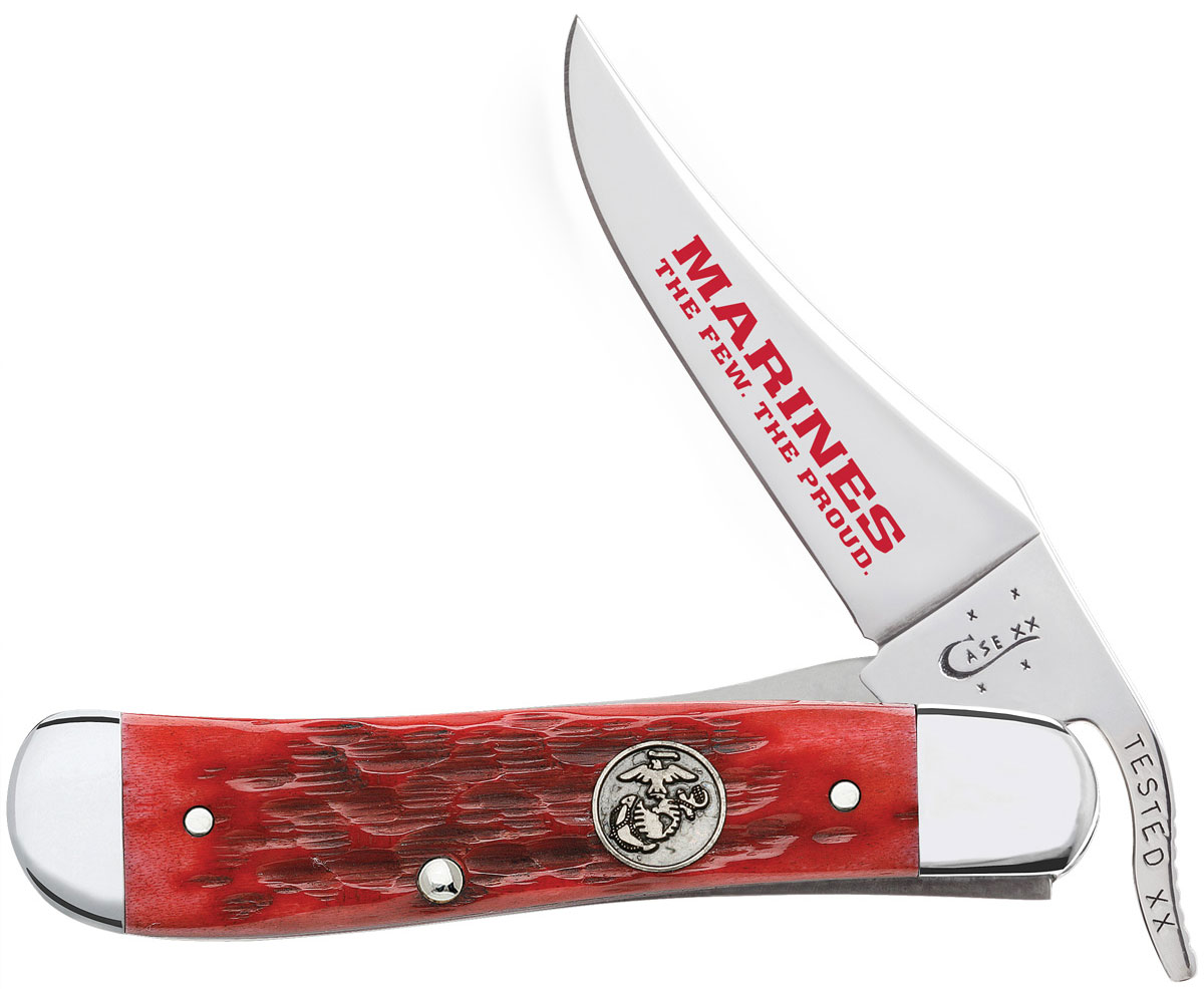 Reviews and Ratings for Case Marines Dark Red Bone RussLock 4-1/4 ...