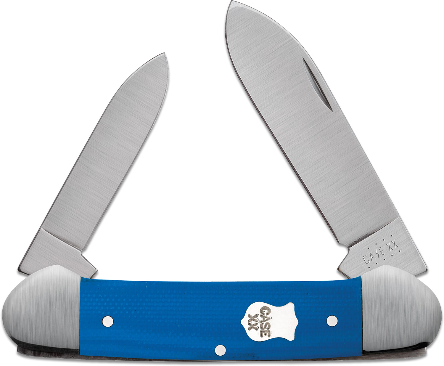 Case Smooth Blue G10 Canoe Pocket Knife 3.63" Closed (102131 SS ...