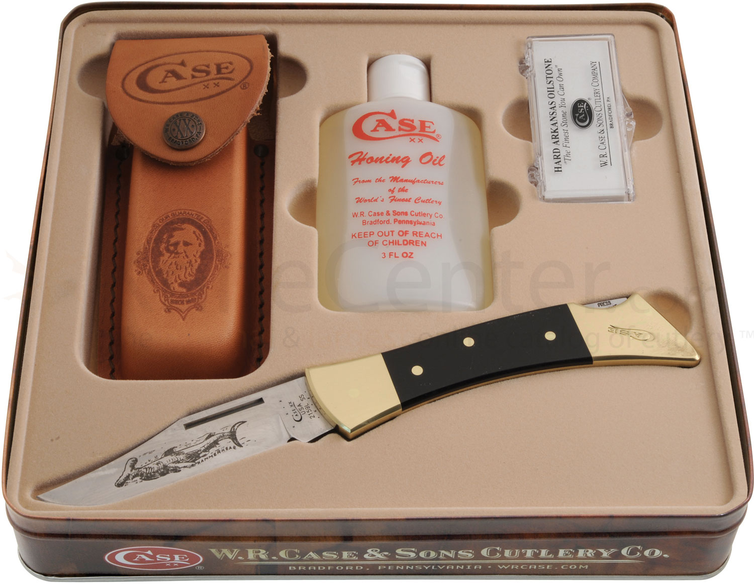 Case Black Synthetic Hammerhead Gift Set 5" Closed (2159L SS) with ...