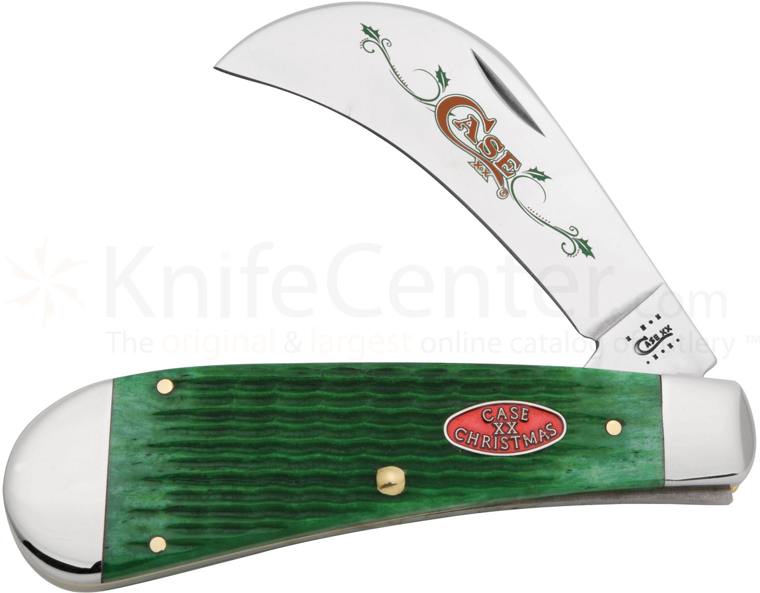 Case Bright Green Rogers Corn Cob Jigged Bone Hawkbill Pruner 4-1/8 ...