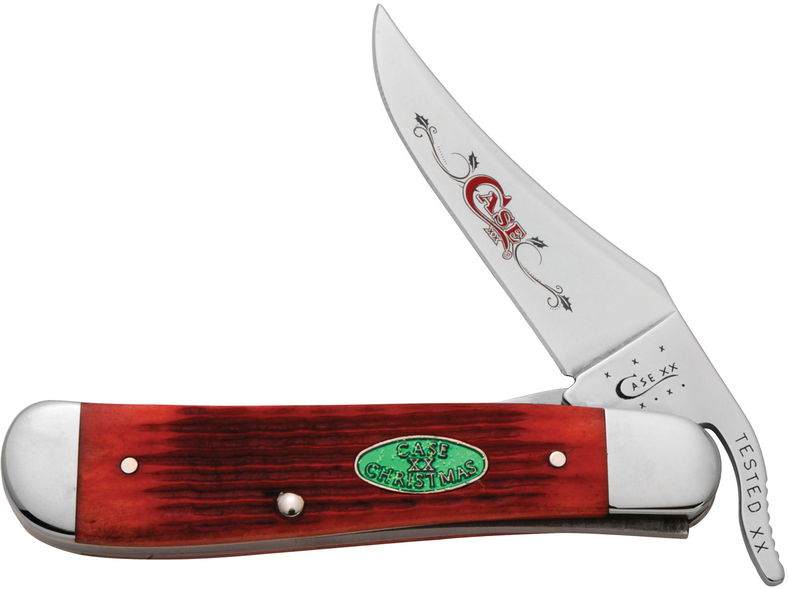 Reviews and Ratings for Case XX Christmas Shield Dark Red Jigged Bone ...
