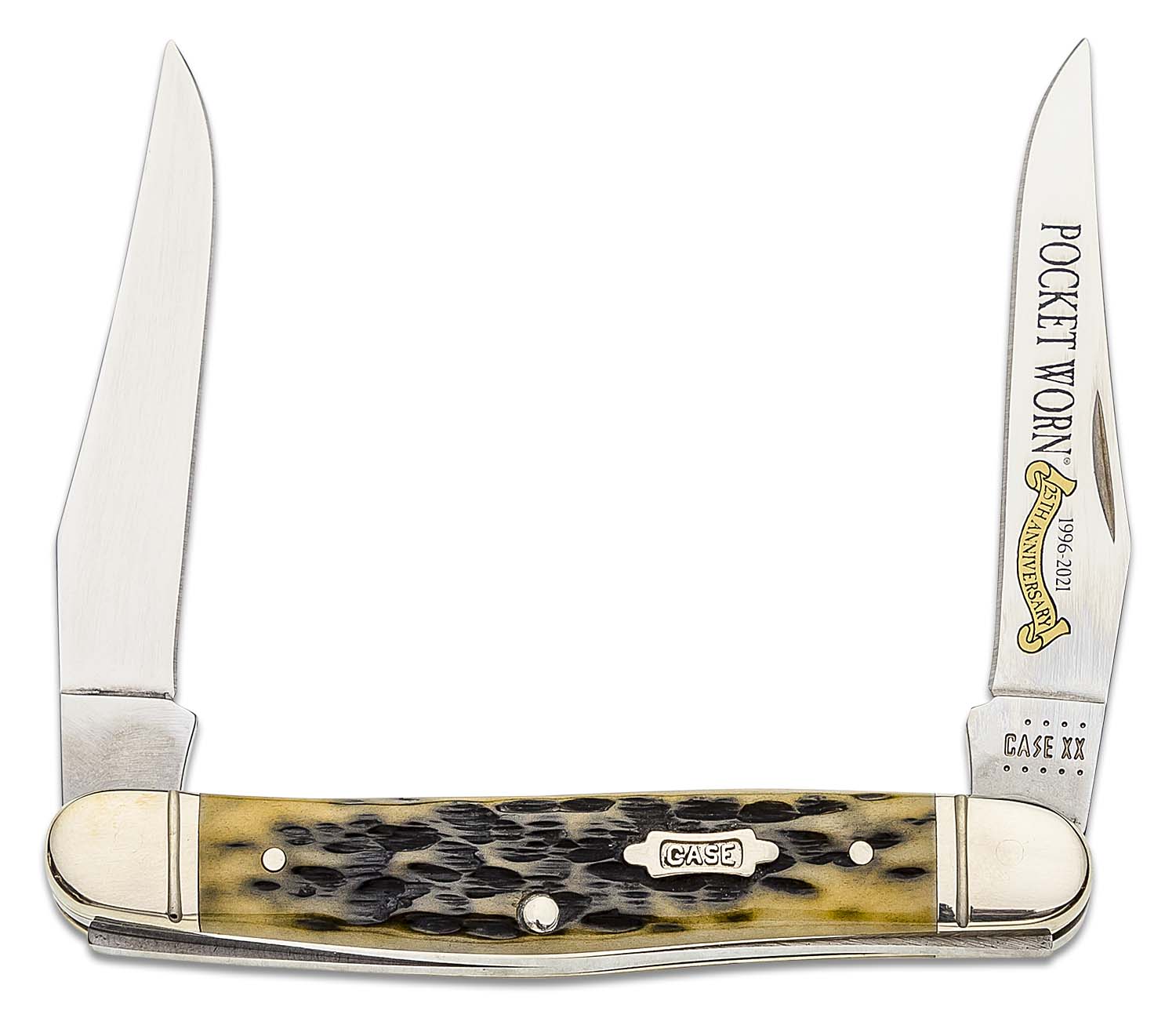 Case Pocket Worn 25th Anniversary Jigged Olive Green Bone Muskrat 3.88 ...