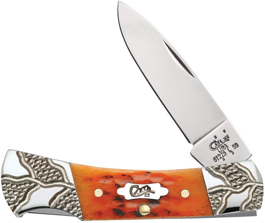 Case Autumn Bone Worked Bolster Lockback 3" Closed (61225L SS ...