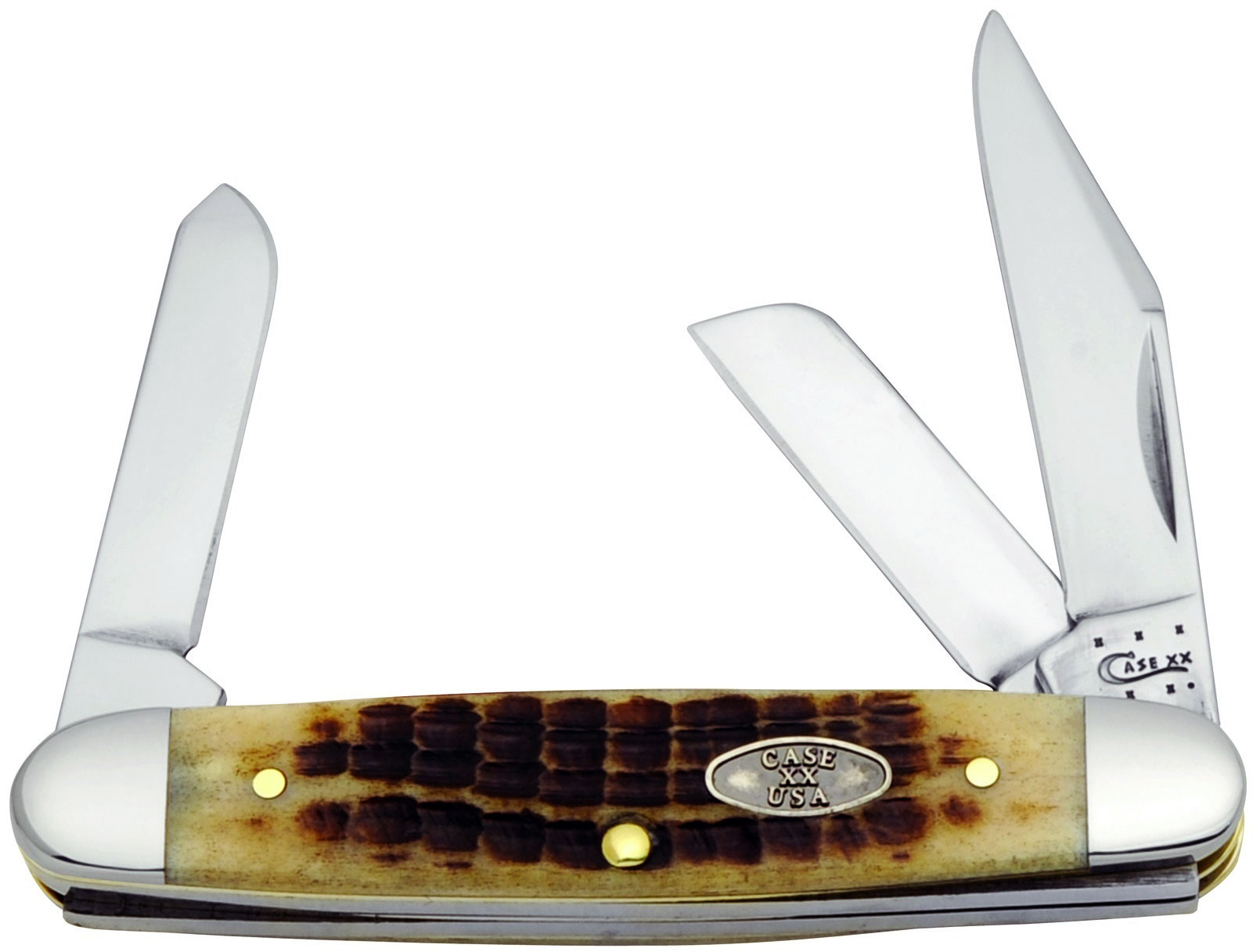 Case Root Beer Bone Medium Stockman 3-3/8" Closed (63090 SS ...