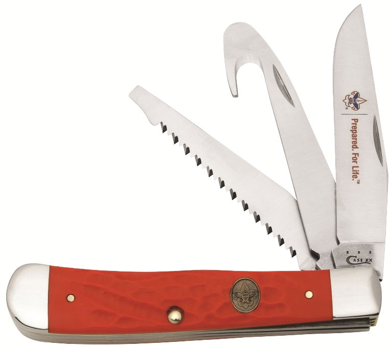 Case Boy Scouts of America Rough Red Synthetic Hunter Trapper 4-1/8 ...