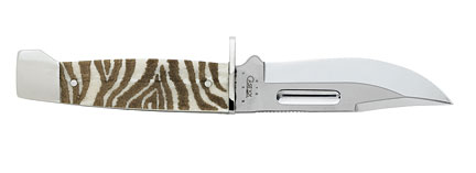 Case Zebra Handle 7 1/4" overall Fixed Blade Small Slab Side Hunter ...