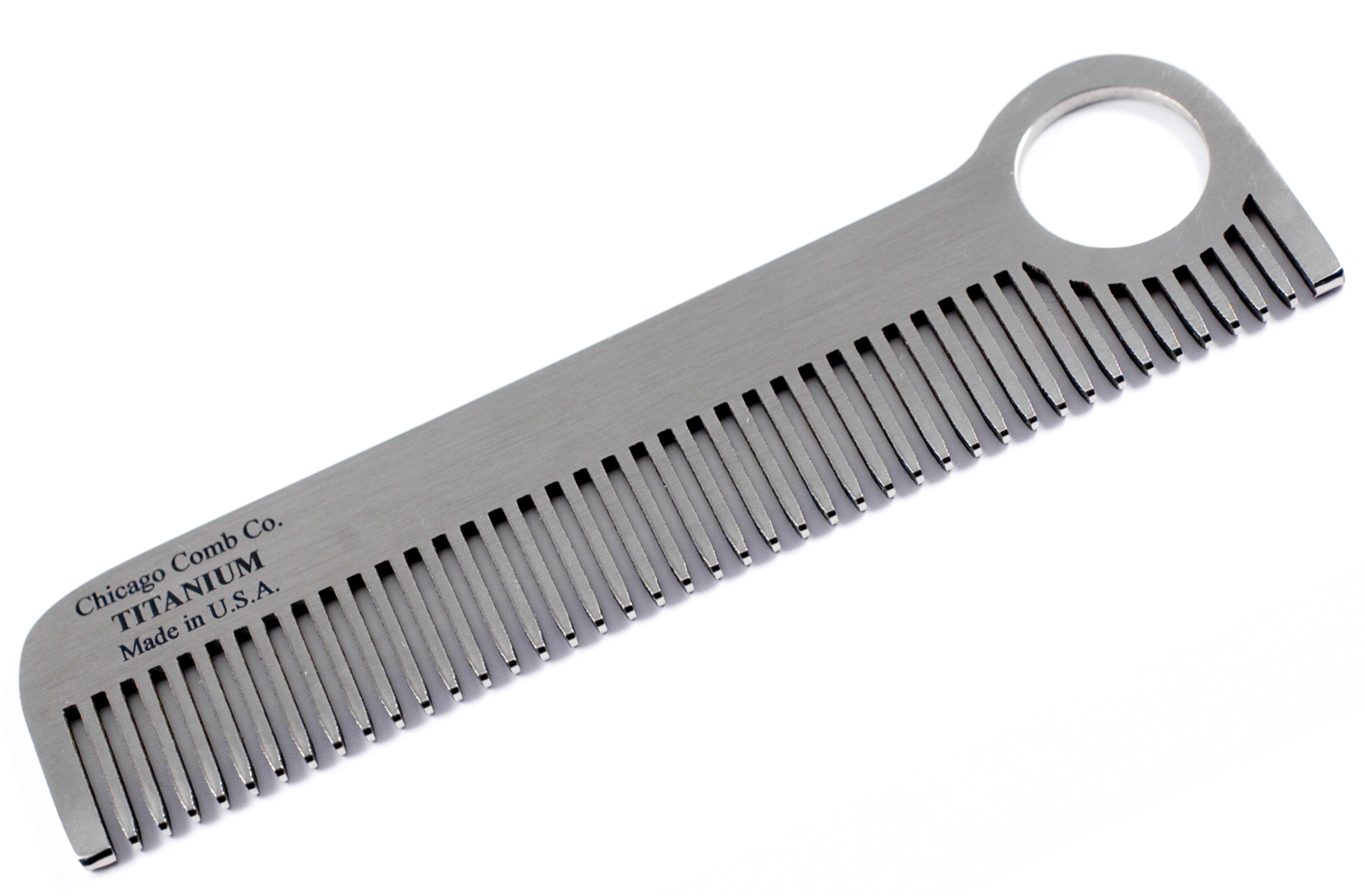 Chicago Comb Model 1 Comb, Matte Titanium, 5.5" Overall - KnifeCenter ...