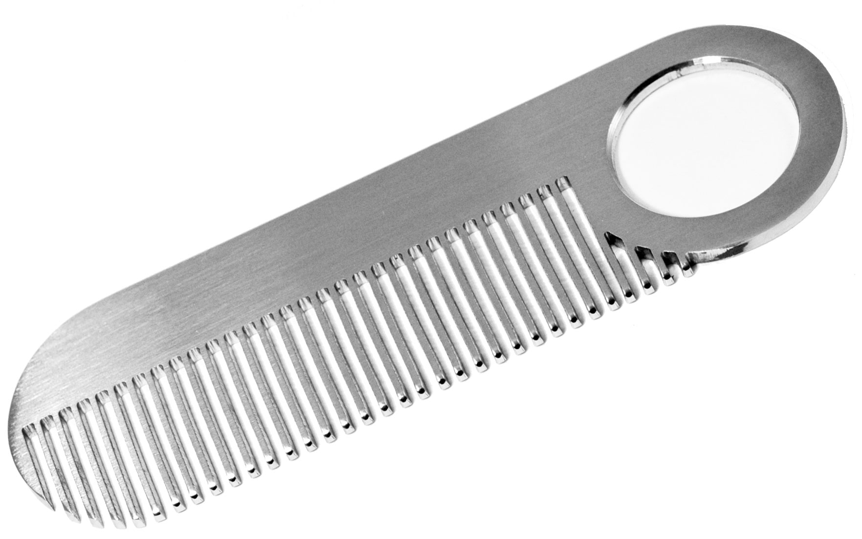 Chicago Comb Model 2 Beard and Mustache Comb, Matte Stainless Steel, 4 ...