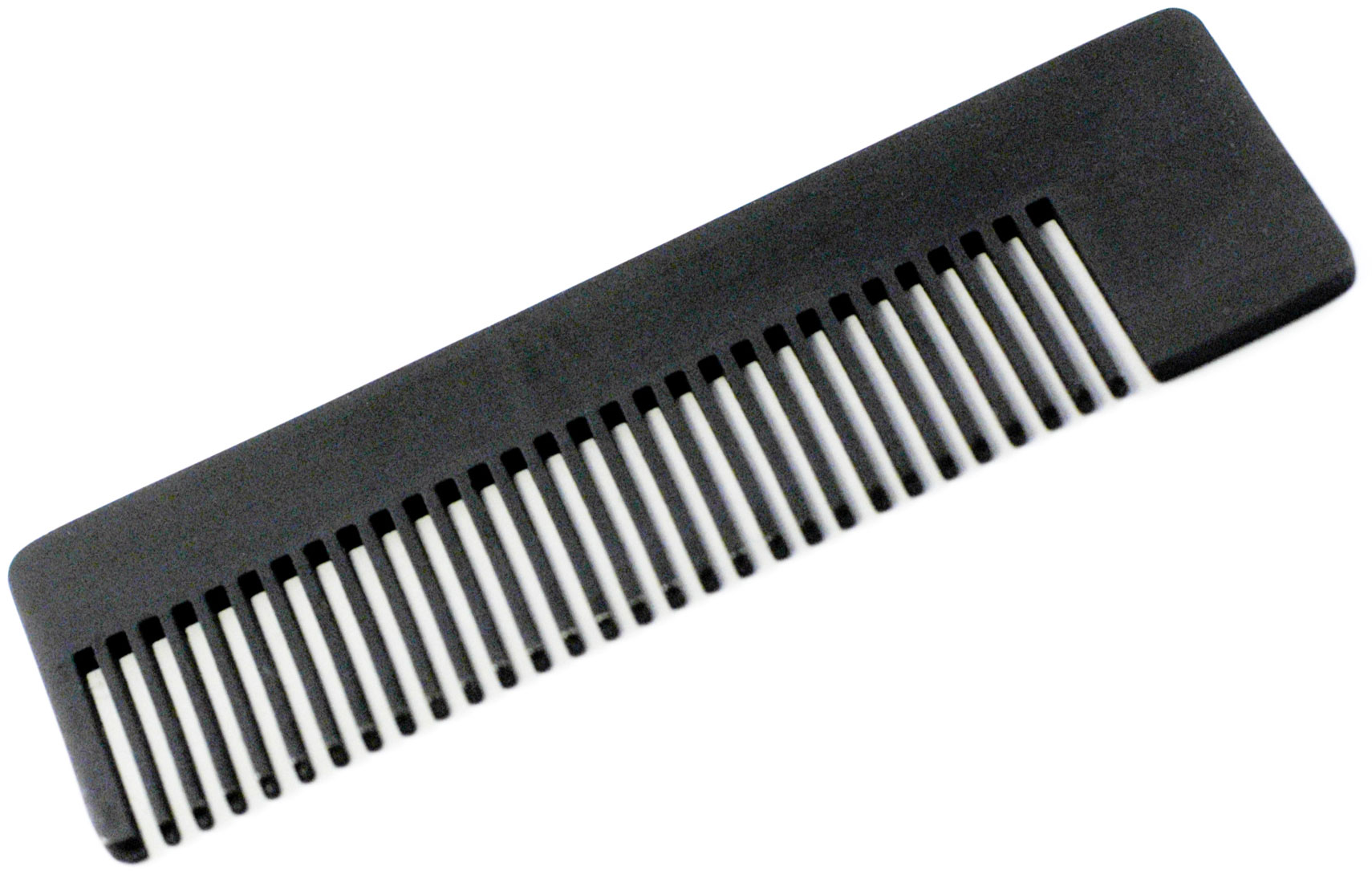 Chicago Comb Model 4 Beard and Mustache Comb, Black Stainless Steel, 4 ...