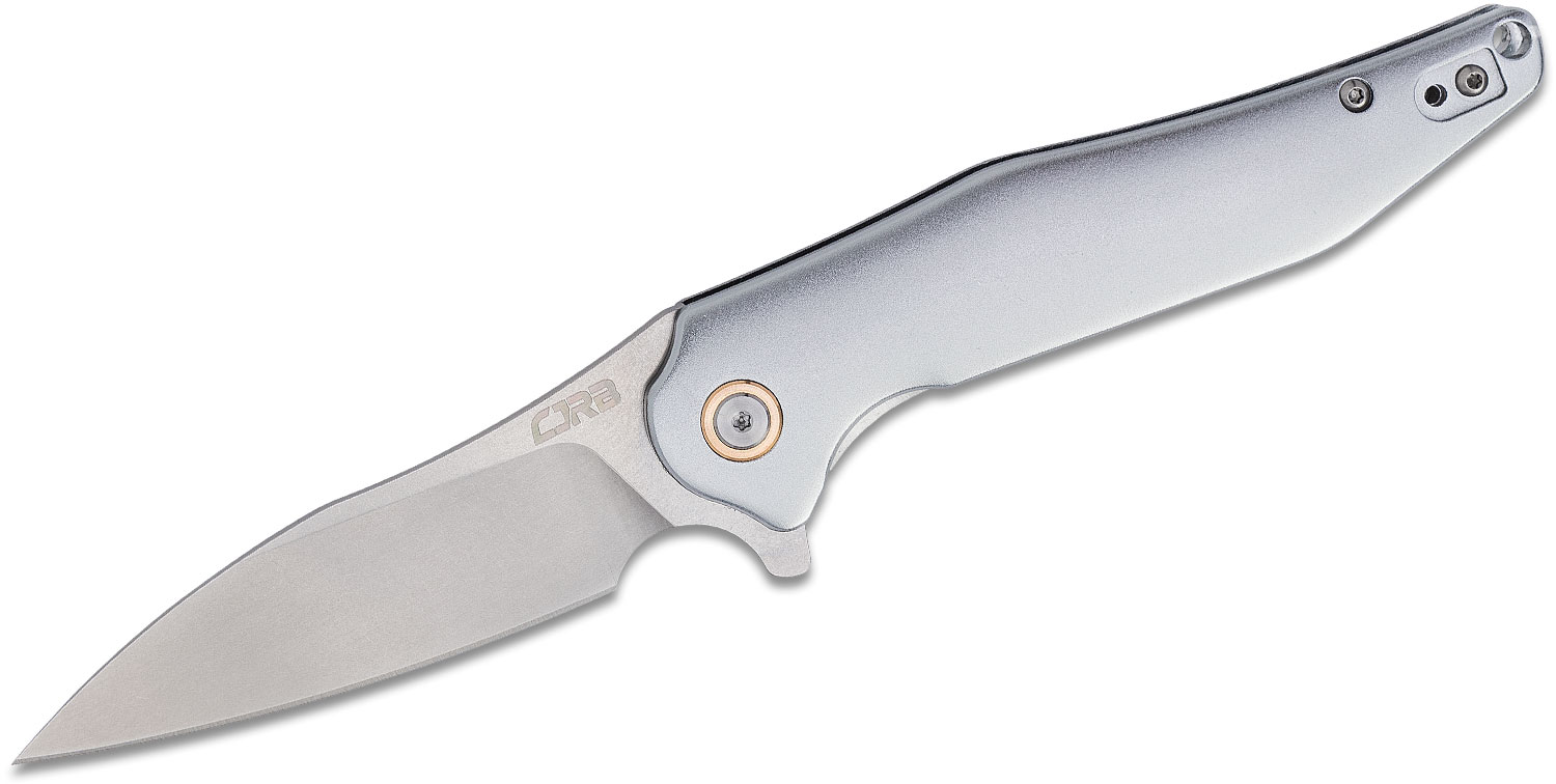 CJRB Cutlery Agave Flipper Knife 3.45" Stonewashed Modified Sheepsfoot ...