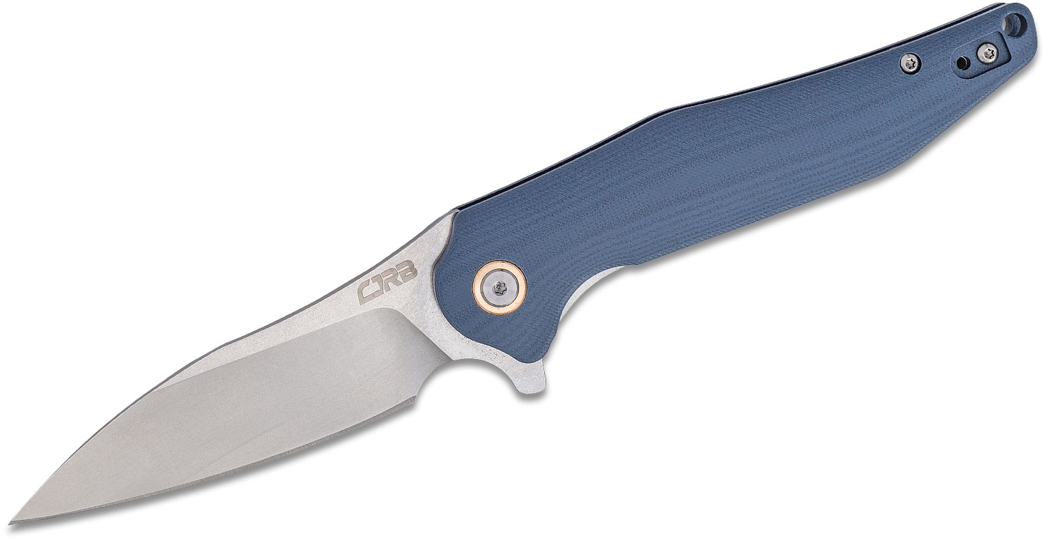 CJRB Cutlery Agave Flipper Knife 3.45" Stonewashed Modified Sheepsfoot ...