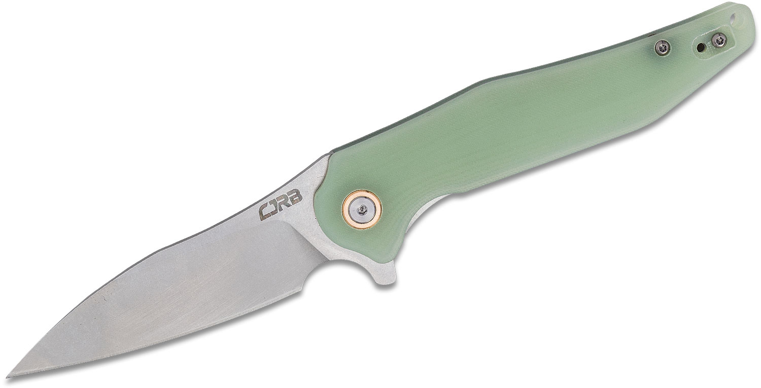 CJRB Cutlery Agave Flipper Knife 3.45" Stonewashed Modified Sheepsfoot ...