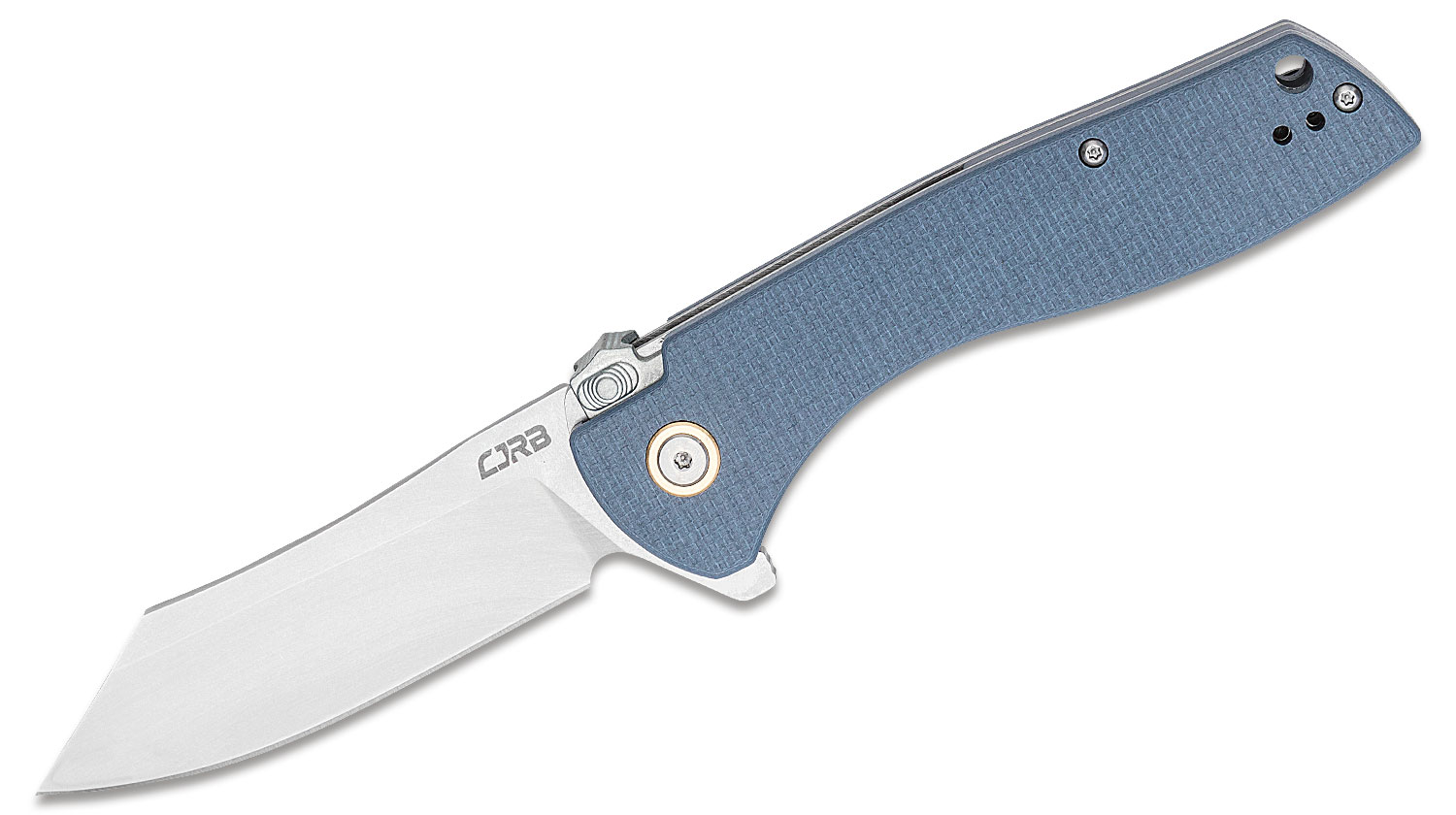 CJRB Cutlery Kicker Flipper Knife 3.52" Stonewashed Reverse Tanto Blade ...