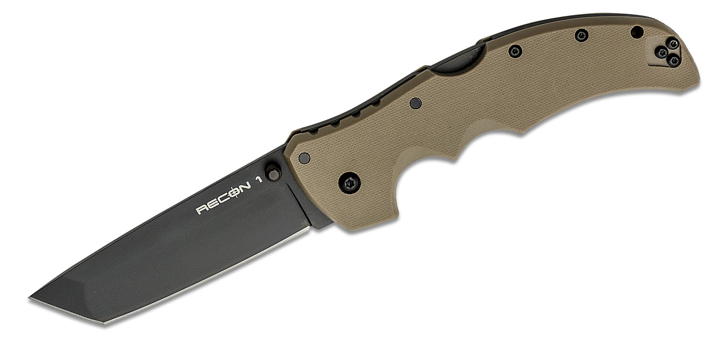Cold Steel 27BT-DEBK Recon 1 Tanto Folding Knife 4" S35VN Black DLC ...