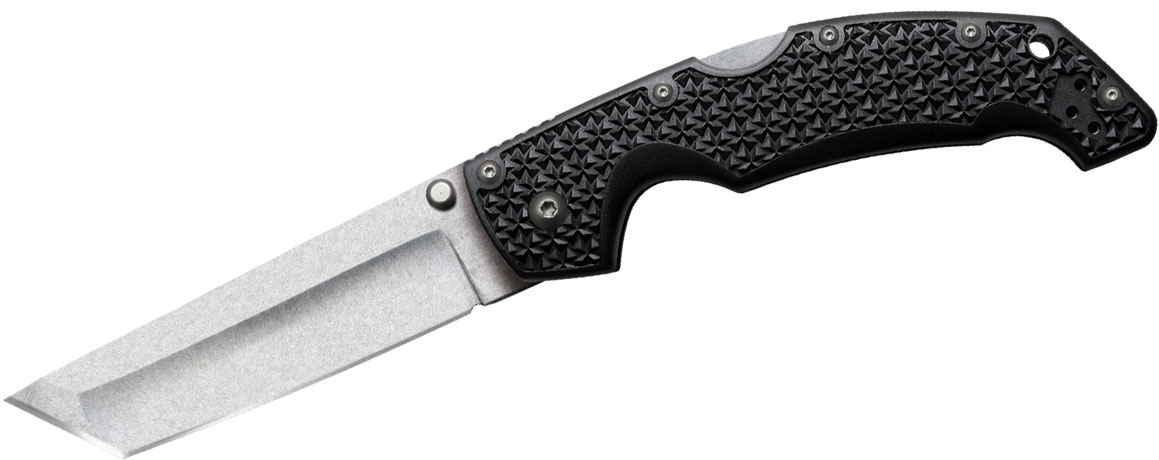 Cold Steel 29TLT Large Voyager 4" Stonewash Plain Tanto Blade, Grivory ...