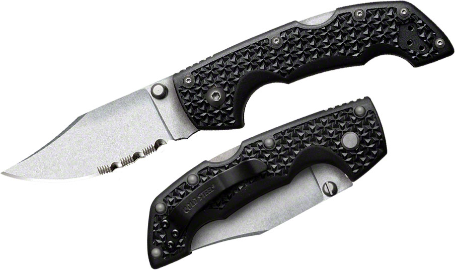 Cold Steel 29TMCH Medium Voyager 3" Stonewash Combo Clip Point Blade ...