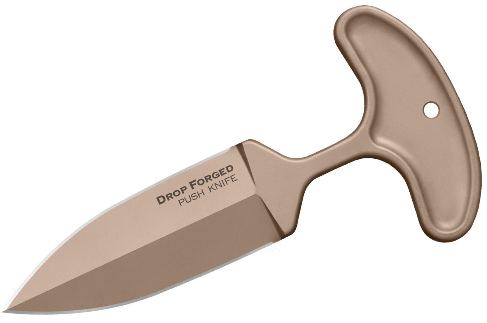 Cold Steel 36ME Drop Forged Push Dagger Fixed 4" 52100 Carbon Tan ...
