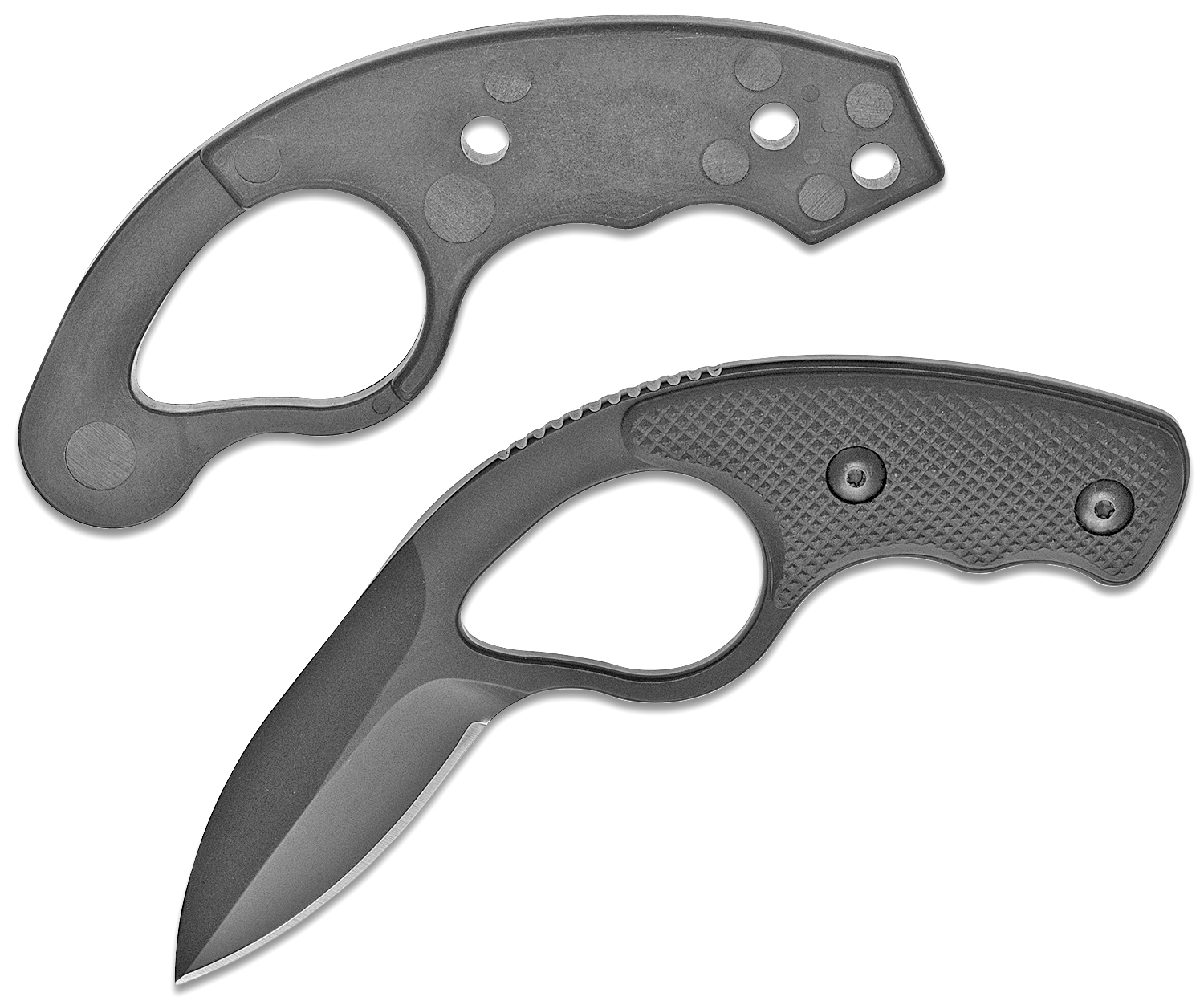Colonel Blades NCO NoVZ Fixed Blade Kit with Training Knife, Black GFN ...