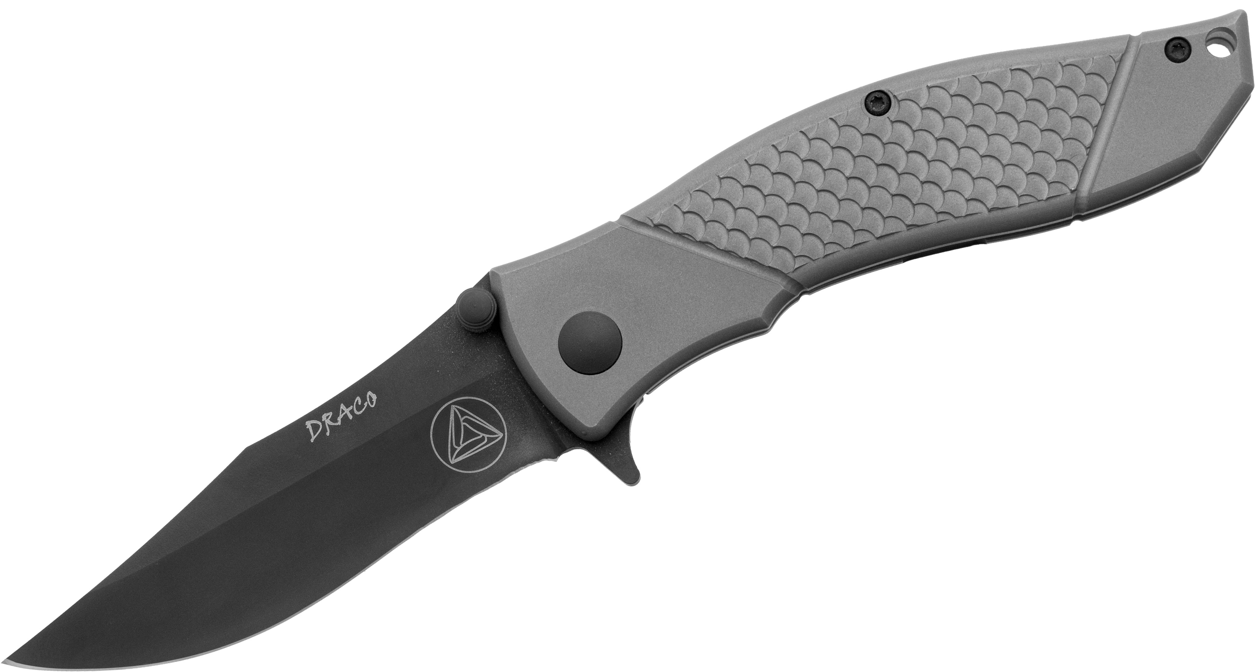 Combative Edge Draco Tuxedo Assisted Flipper 3.5" S30V Black Plain ...