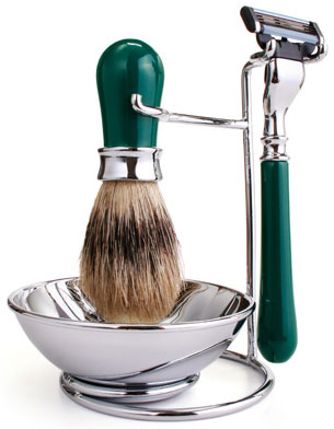 Concord Chrome / Jade 3 Piece Shave Set Badger / Mach3® - KnifeCenter ...