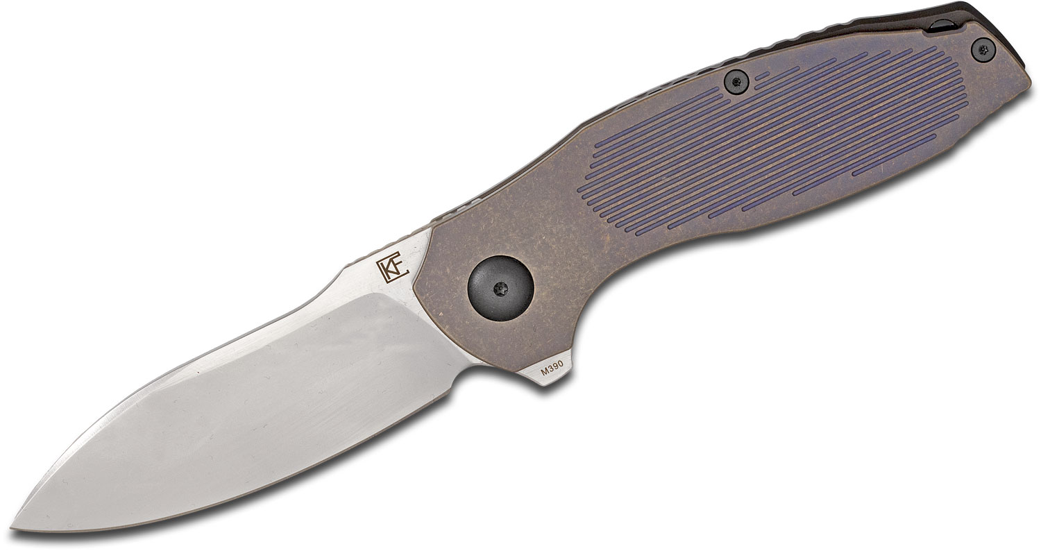 Custom Knife Factory Anton Malyshev Baugi Flipper 3.43" M390 Sheepsfoot ...