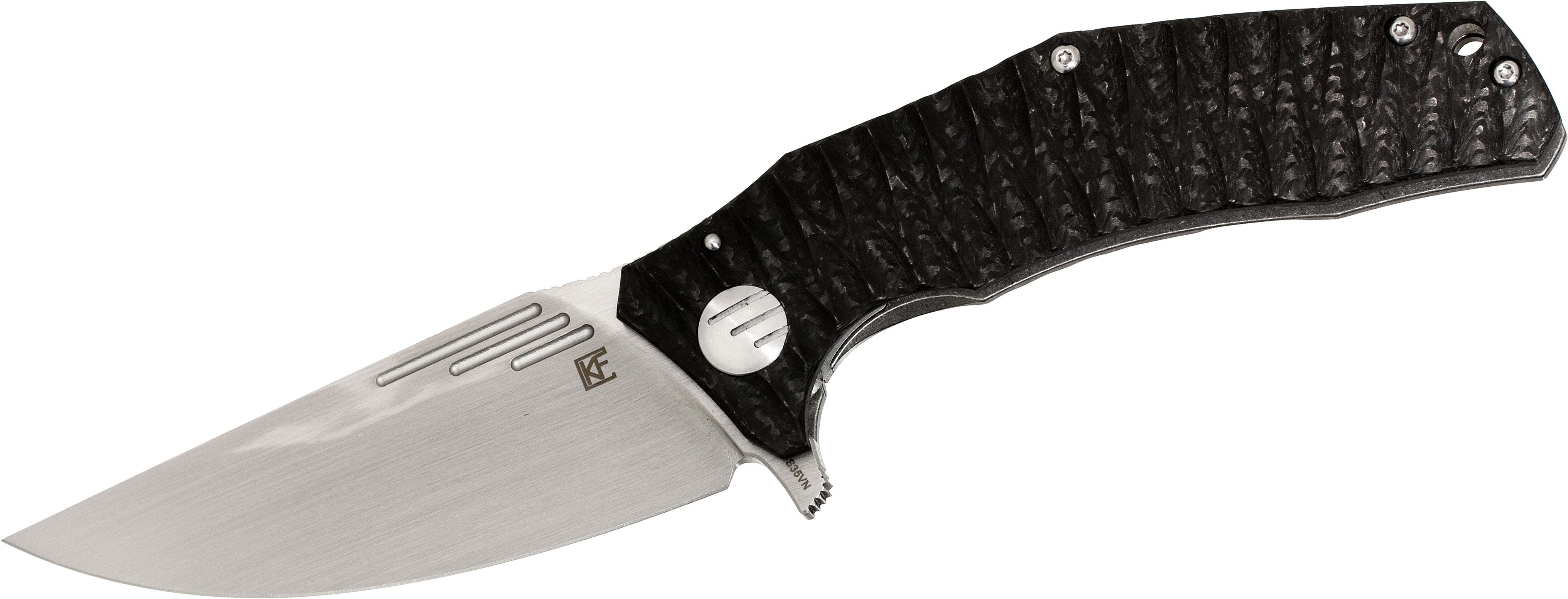 Custom Knife Factory Evgeniy Muan MORRF-3/2 Flipper 3.625" S35VN Plain ...